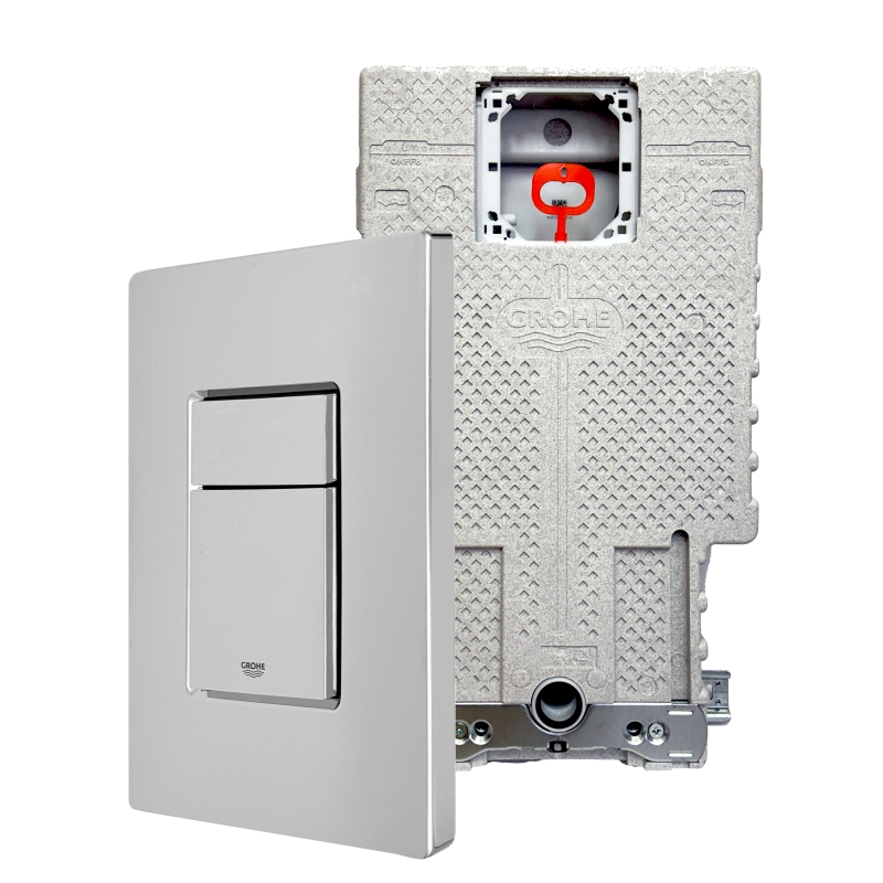 מיכל הדחה סמוי דו-כמותי דגם 38825000 עם אפשרות ללחצן בצבעים - Berez.co.il