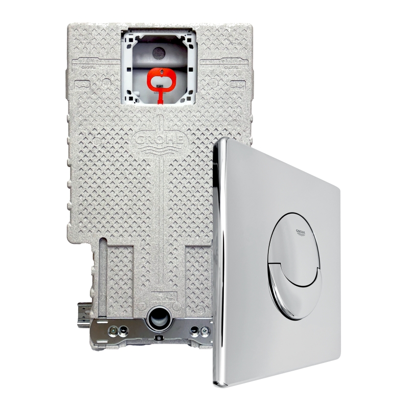 מיכל הדחה סמוי דו-כמותי דגם 38825000 עם אפשרות ללחצן בצבעים - Berez.co.il